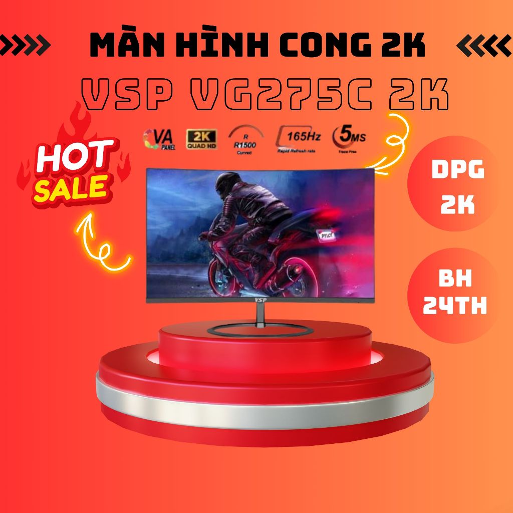 Màn hình Cong VSP 27inch 2K eSport Gaming VG275C | Shopee Việt Nam