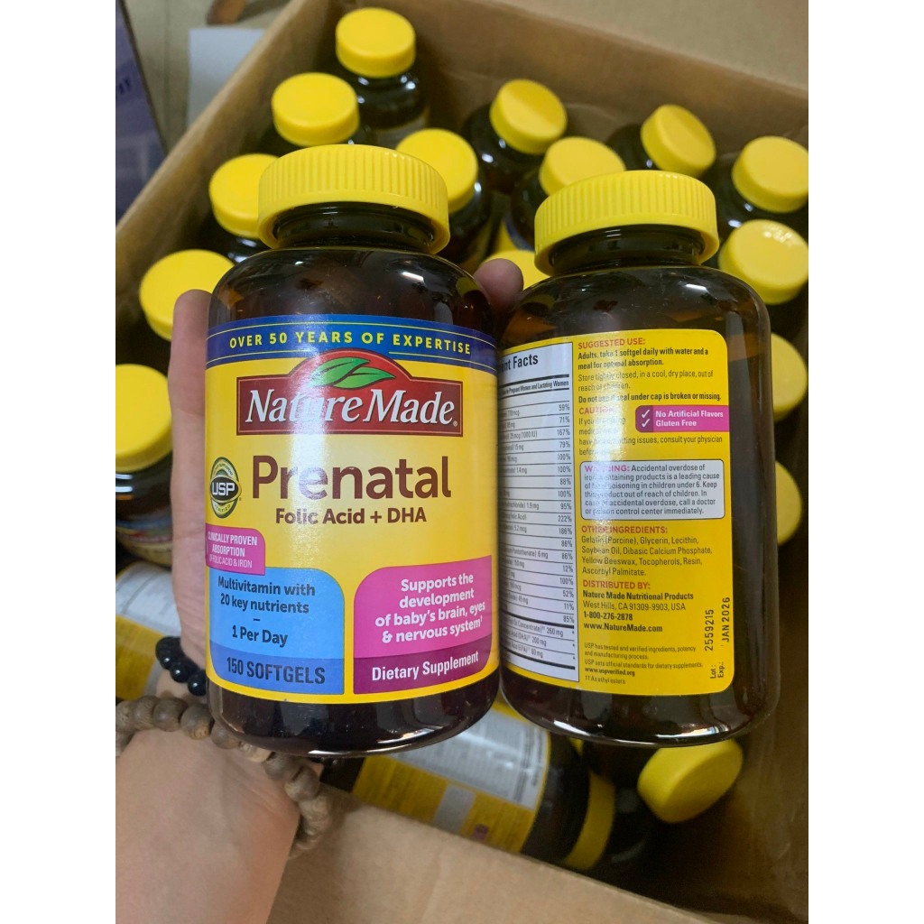 (combo ) Vitamin bầu Prenatal Multi DHA Mỹ ( lọ 150v) | Shopee Việt Nam