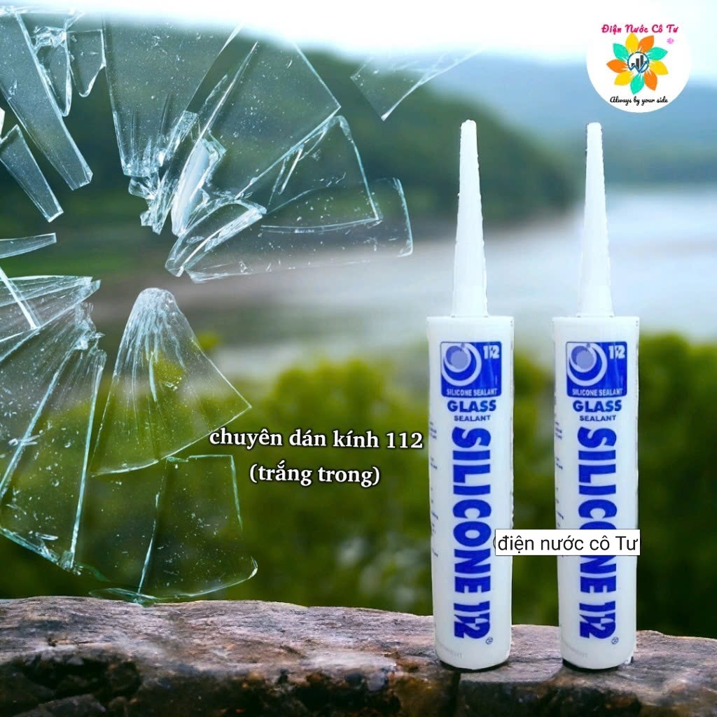 ( 3 CHAI, 5 CHAI) Keo silicone dán kính 112 màu trắng trong (clear ...