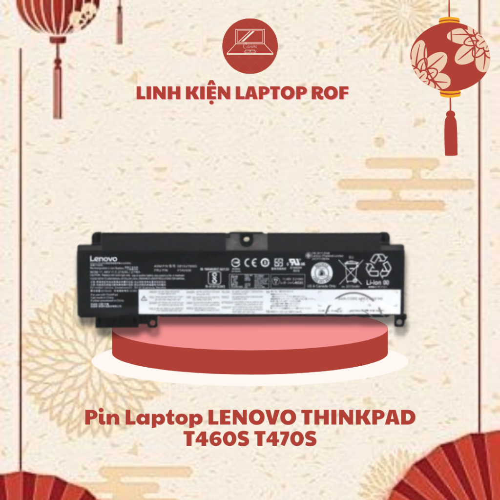 Pin Laptop LENOVO THINKPAD T460S T470S Zin Hàng Cao Cấp Bảo Hành 6 ...