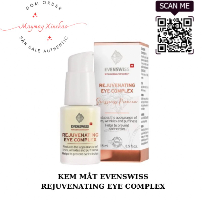 Tinh chất trẻ hóa da vùng mắt Evenswiss Rejuvenating Eye Complex ...
