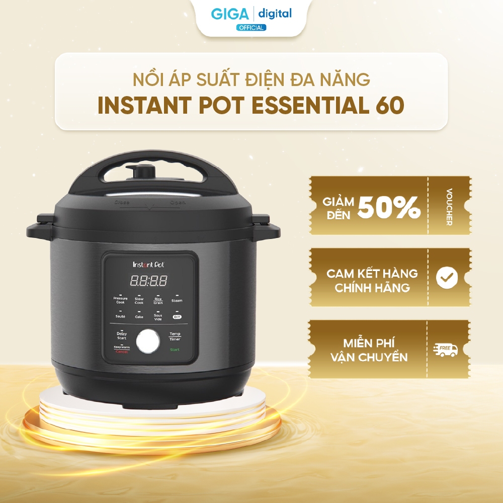 Nồi áp suất điện đa năng Instant Pot Essential 60 9in1, dung tích 5.7L - BH 12 Tháng | Shopee ...
