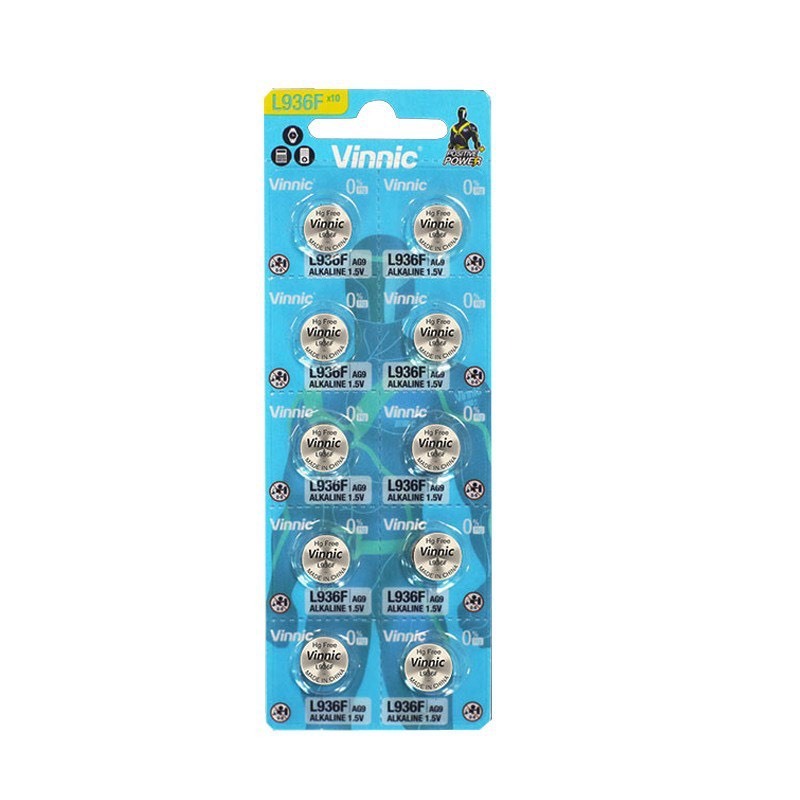 Vỉ 10 viên pin Vinnic AG9 SR936SW 394 1.55V 936 chính hãng | Shopee ...