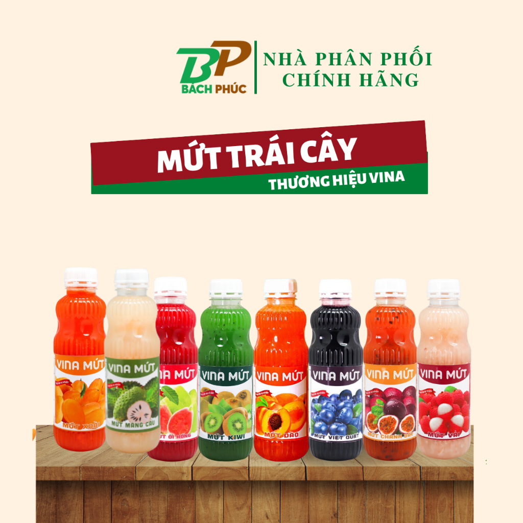 Mứt Vina Mứt Sinh Tố Trái Cây Vina Chai 1 Lít - Kho Nguyên liệu Pha Chế ...