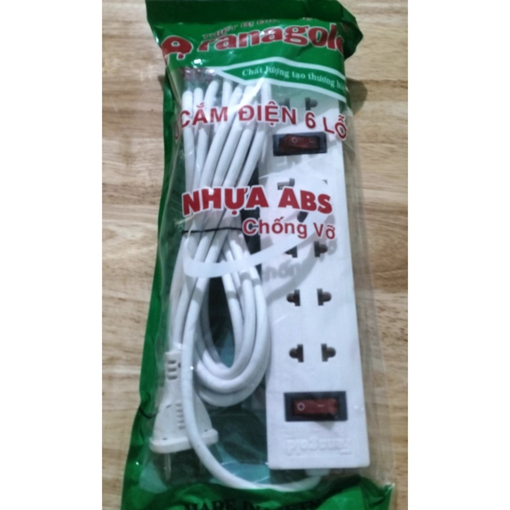 Fanagold - Ổ cắm điện 6 lỗ 3000W dây 3-5m | Shopee Việt Nam