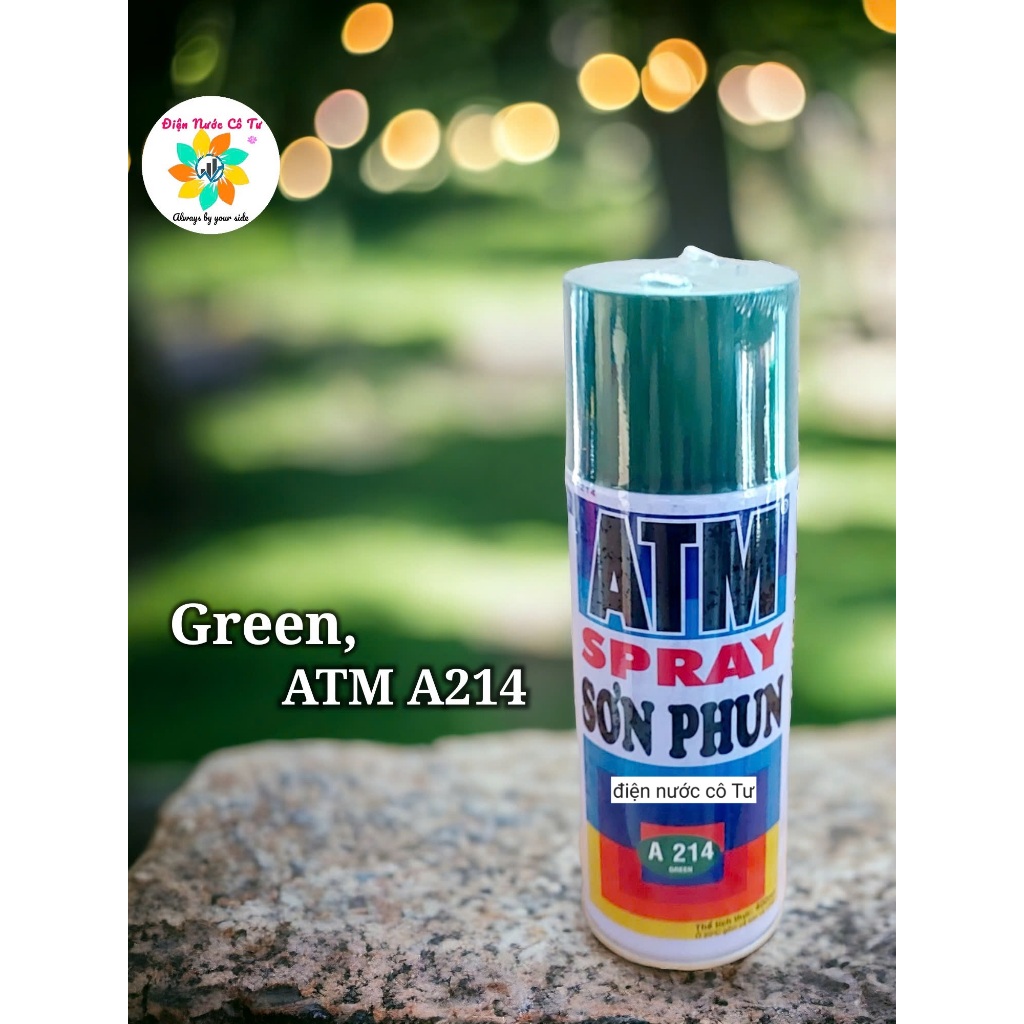 Sơn xịt màu xanh lá đậm GREEN ATM Spray mã A214 | Shopee Việt Nam