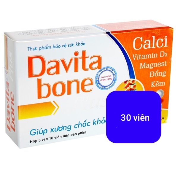 Calci vitamin D3 Davita Bone bổ sung canxi chống còi xương, loãng xương ...