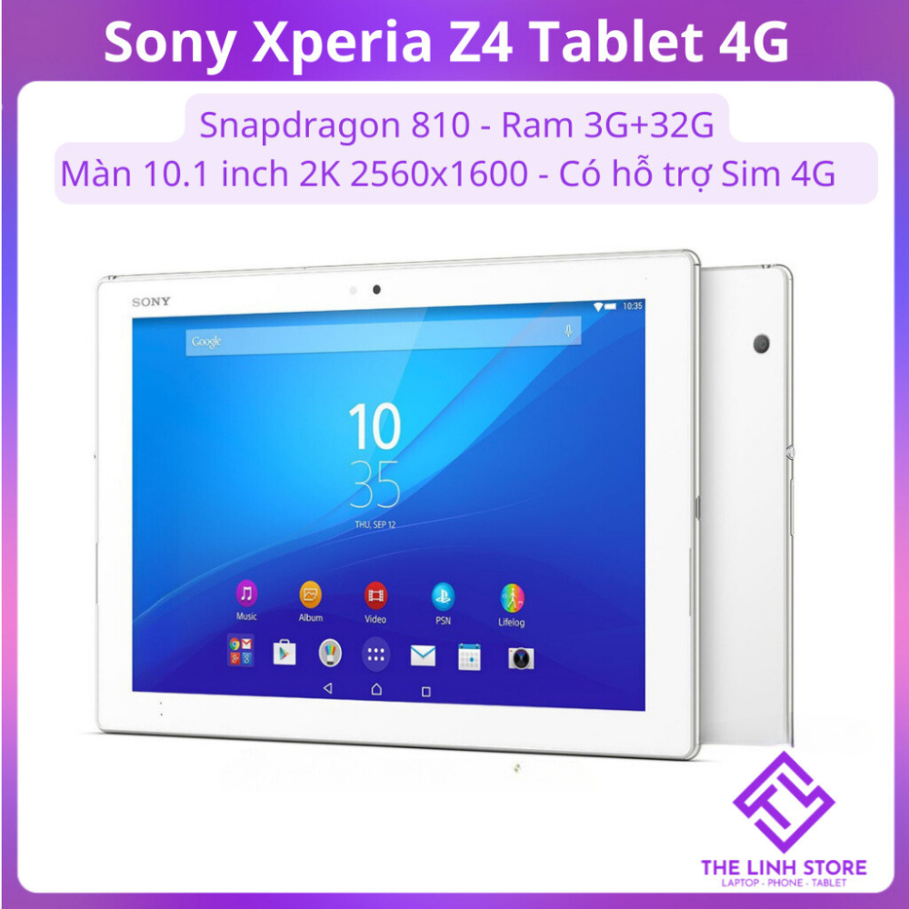 Máy tính bảng Sony Xperia Z4 Tablet có 4G màn 10 inch 2K - Chỉ mỏng 6mm | Shopee Việt Nam