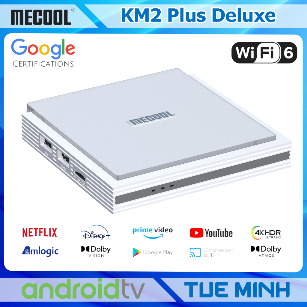 Android TV Box Mecool KM2 Plus Deluxe - AndroidTV, Netflix 4K, RAM 4GB | Shopee Việt Nam