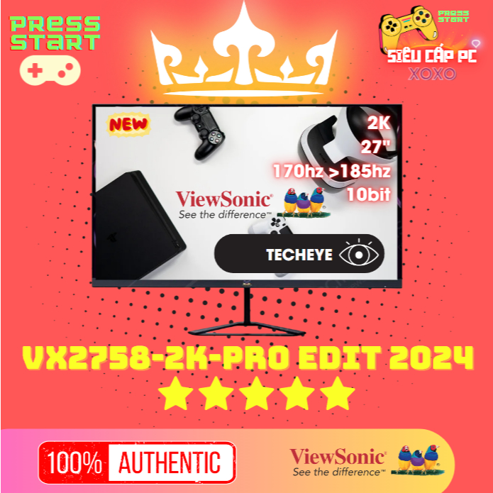 Màn hình ViewSonic VX2758 27 inch 2K (27''/FastIPS/2K/185Hz/1ms ...