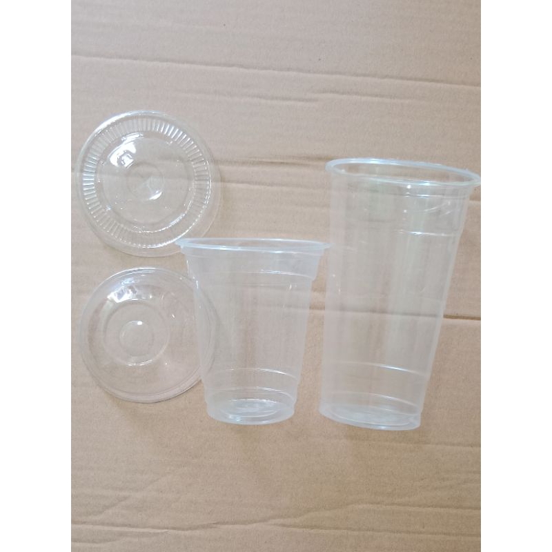 Lốc 50 ly nhựa pp đáy bằng 360ml 450ml 500 ml700ml có nắp fi95 | Shopee Việt Nam