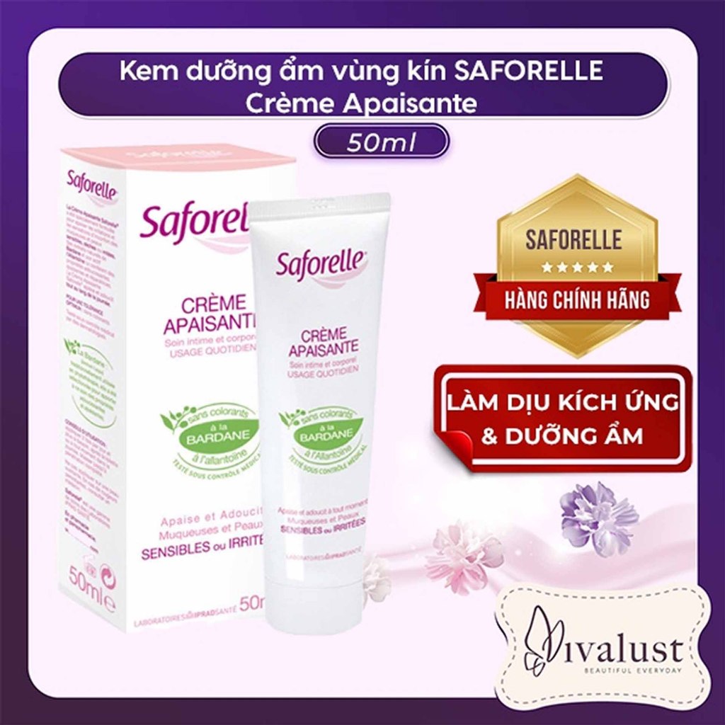 Kem Làm Dịu, Giữ Ẩm Vùng Kín SAFORELLE Soothing Cream (50ml) | Shopee ...