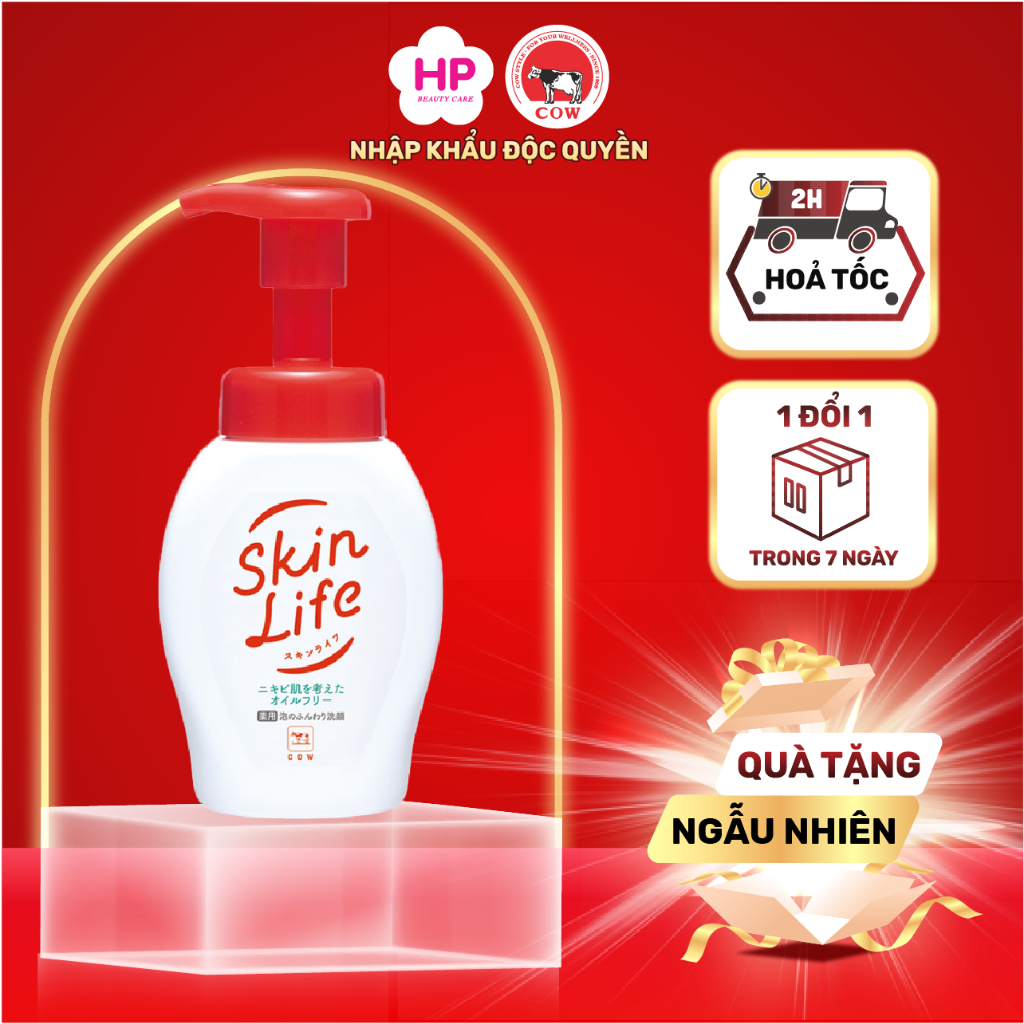 Mẫu cũ - Sữa Rửa Mặt Tạo Bọt Skinlife Cow Ngăn Ngừa Mụn 200mL (Combo ...