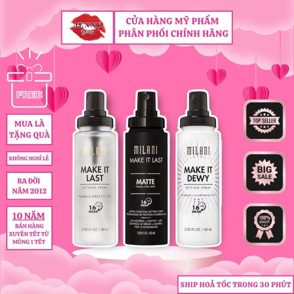 Xịt Khoá Lớp Trang Điểm Milani Setting Spray 60ml | Shopee Việt Nam