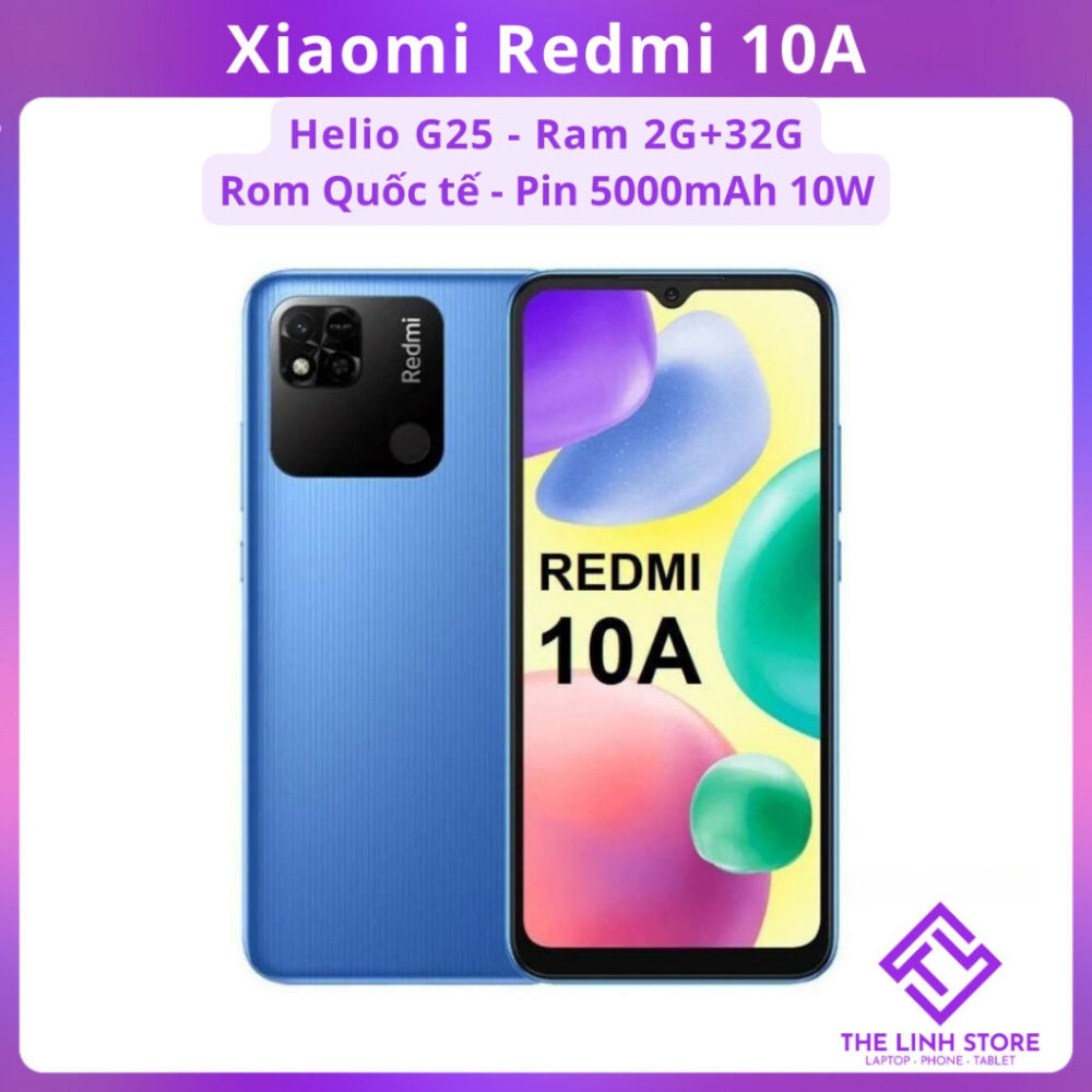Điện thoại Xiaomi Redmi 10A Rom quốc tế tiếng Việt - Helio G25 Pin ...