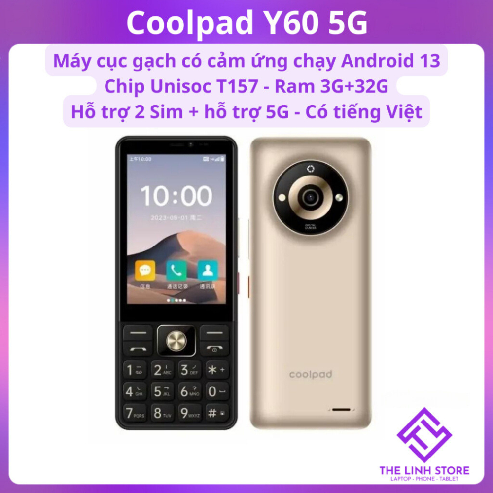Điện thoại Coolpad Y60 5G màn cảm ứng - Android 13 Chip Unisoc T157 Ram 3G 32G | Shopee Việt Nam