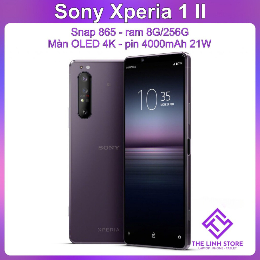Điện thoai Sony Xperia 1 II (X1 Mark 2) màn OLED 4K - Snapdragon 865 ...