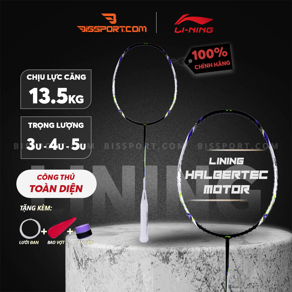 Vợt Cầu Lông Lining Halbertec Motor Chính Hãng - Màu Trắng Đen Xanh ...