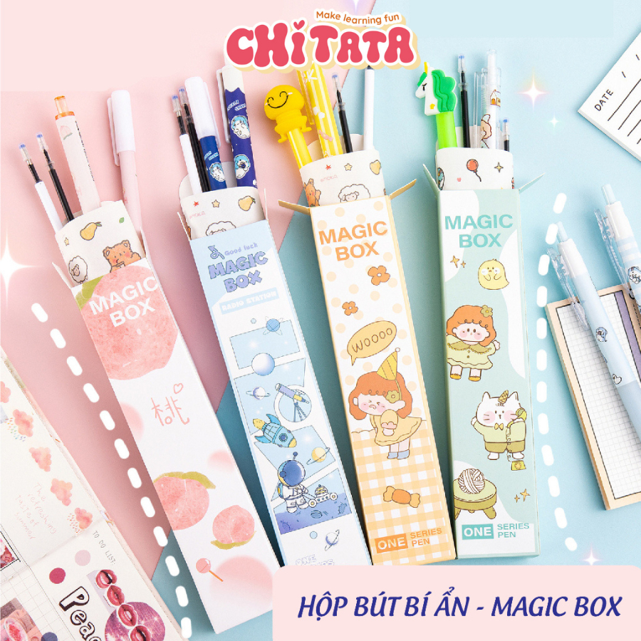 Hộp Bút Bí Ẩn Magic Box 5 Món Đồ Dùng Học Tập Quà Tặng Cho Trẻ Em Học Sinh Siêu Hot | Shopee ...