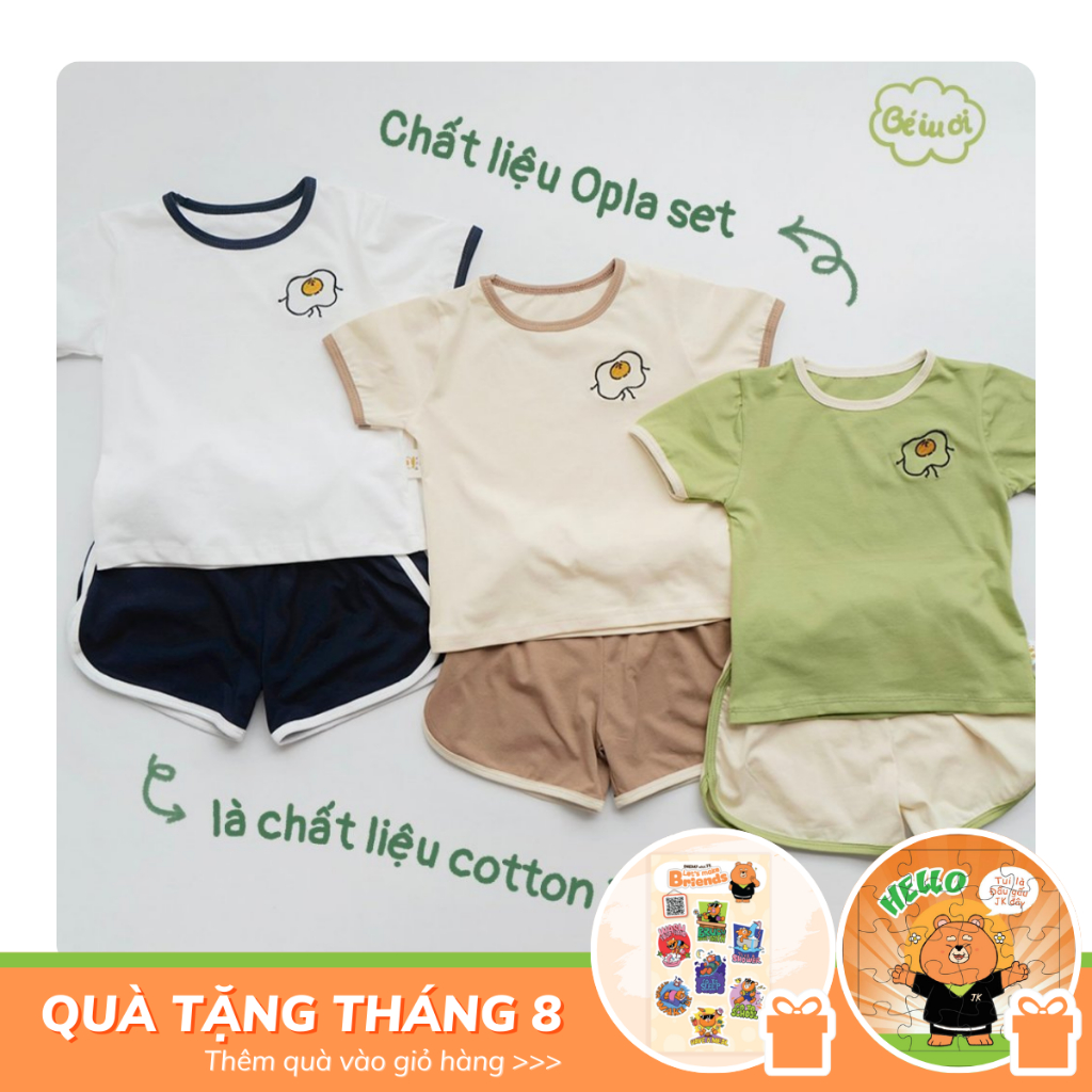 Set Bộ Cho Bé JUNIOR KIC Chất Liệu Cotton Co Giãn 4 Chiều Hình Thêu Cho Bé Từ 8-17kg | Shopee ...