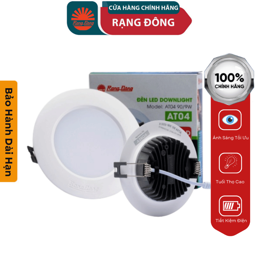 Đèn LED Downlight Rạng Đông AT04 90/9W Đèn LED Âm Trần Rạng Đông ...