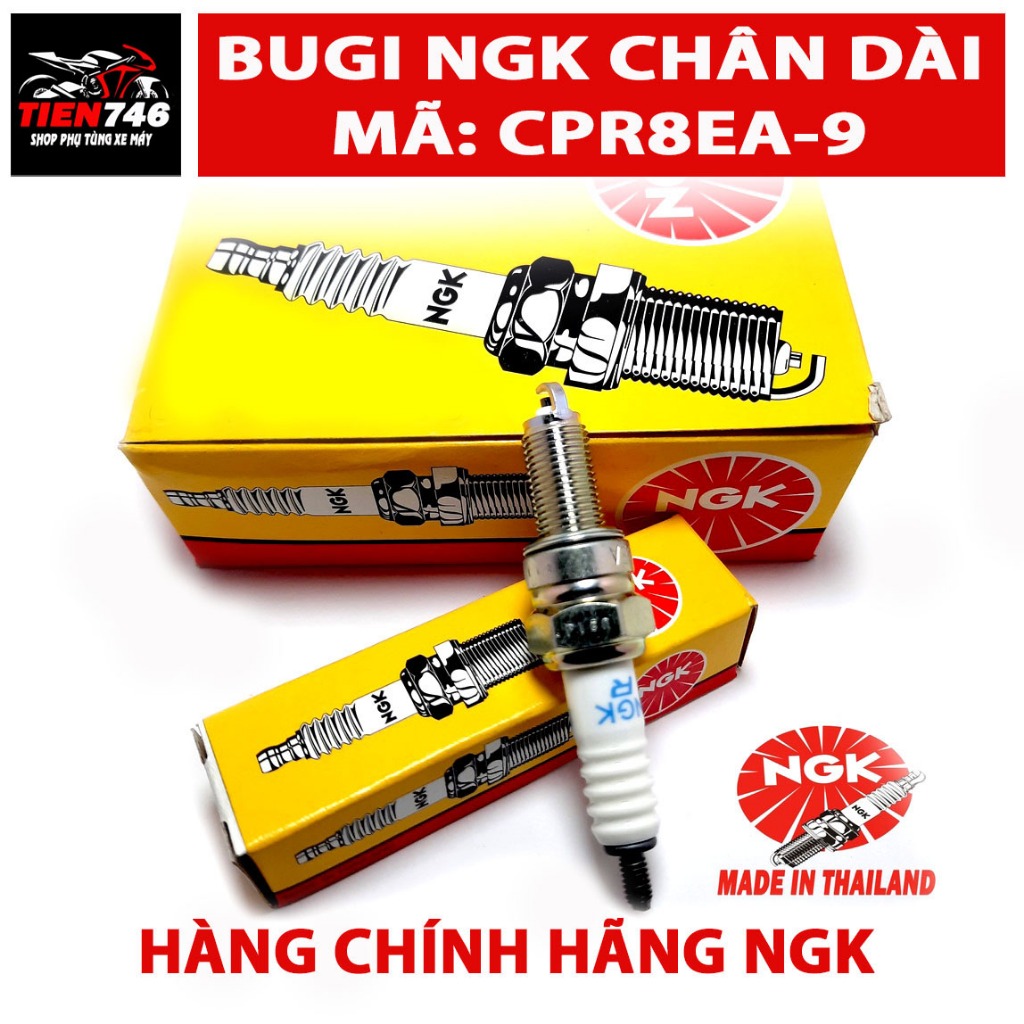 Bugi NGK CPR8EA-9 chân dài có trở kháng, hàng chính hãng 100% dùng cho ...