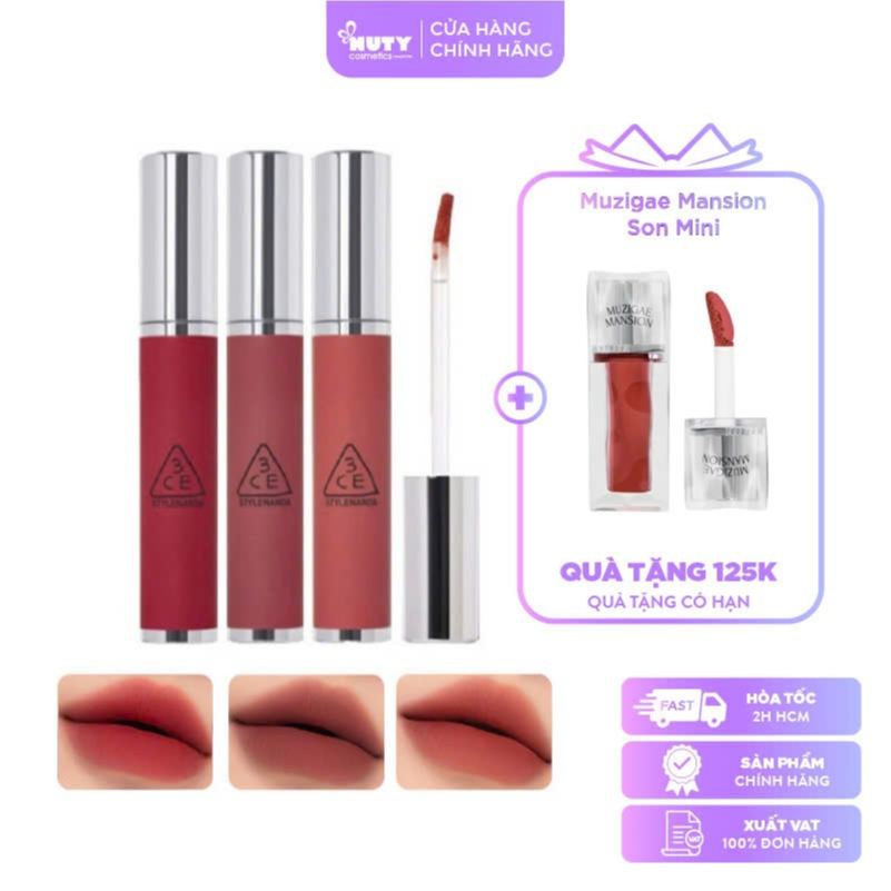Son Kem 3CE Hazy Lip Clay 4g | Shopee Việt Nam