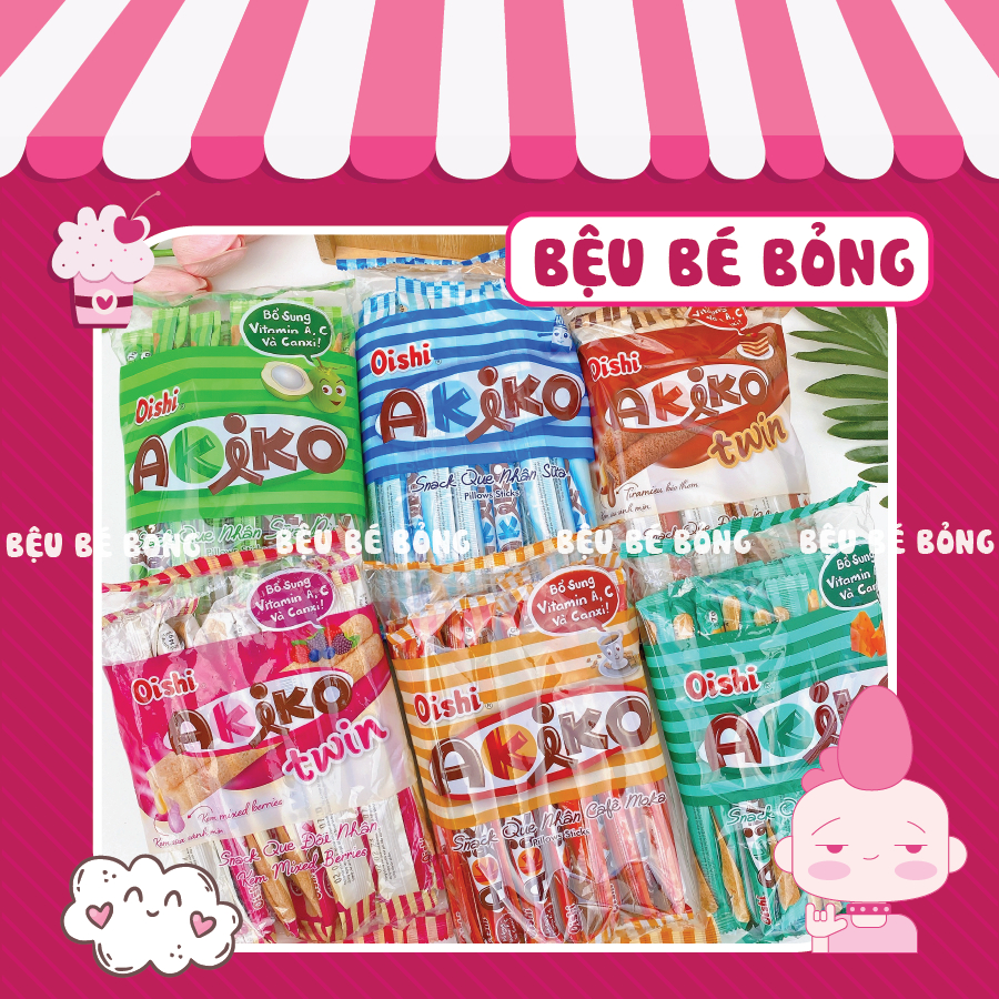Bánh Que Akiko Oishi Đủ Vị, Snack Que Nhân Kem, Snack Que Akiko Chính ...