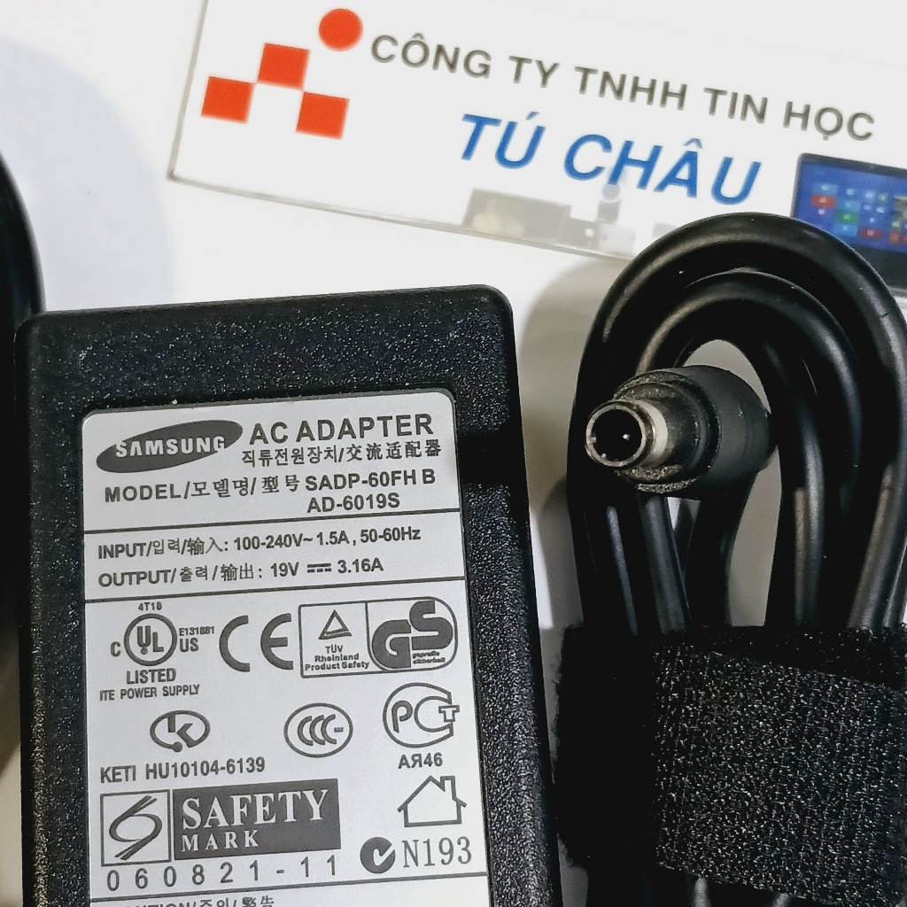 Sạc Laptop Samsung 19V - 3.16A / Đầu Kim tròn 5.5mm X 3.0mm | Shopee ...