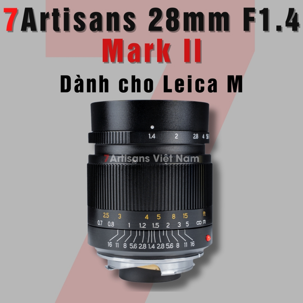 Ống Kính 7Artisans 28mm F1.4 Mark II dành cho Leica M | Shopee Việt Nam