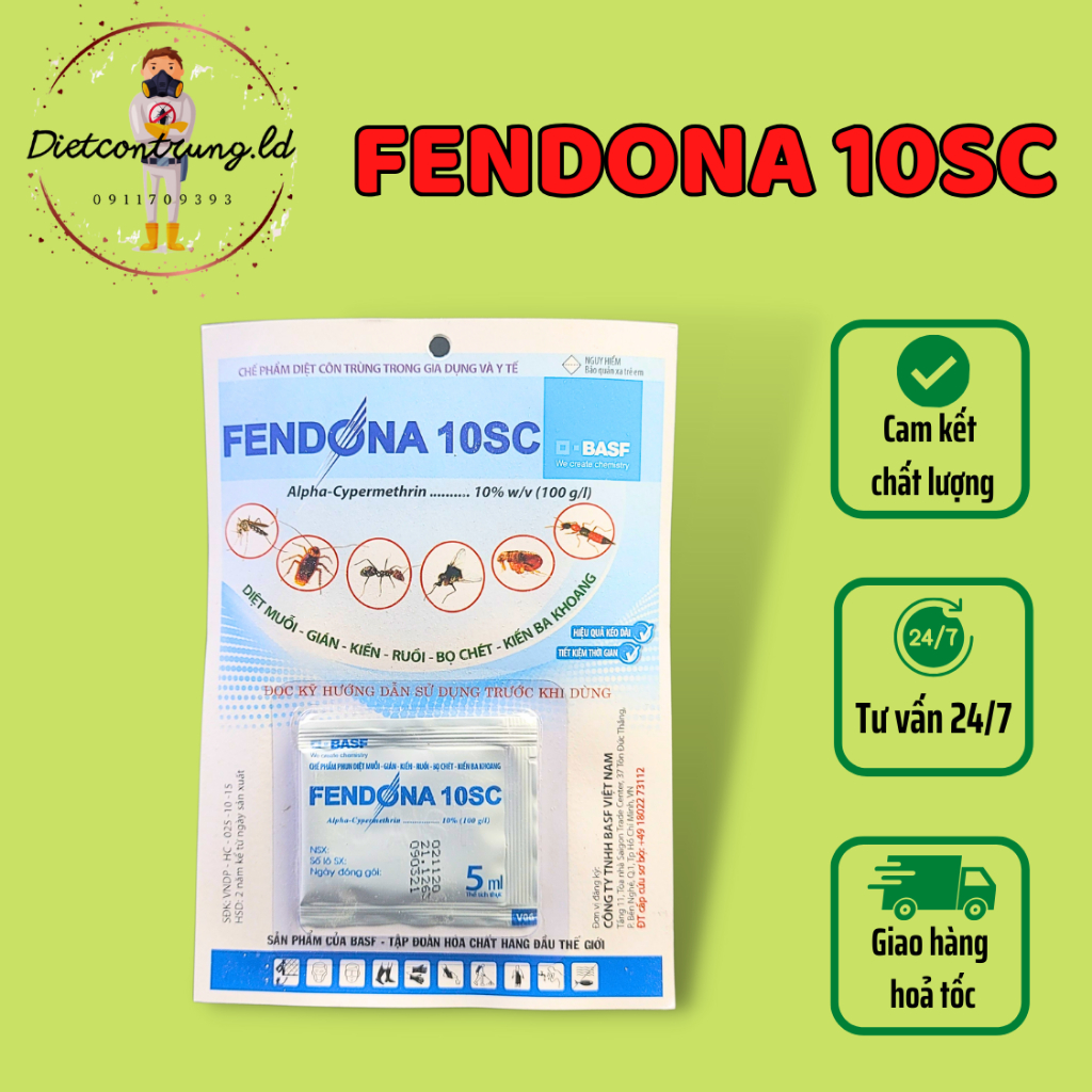 Fendona 10Sc - dạng gói 5ml ( diệt , ruồi, muỗi, kiến, gián) | Shopee ...