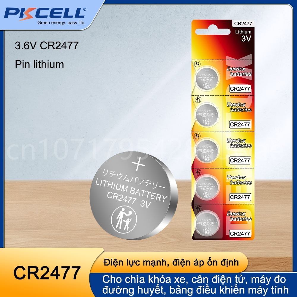 Pin CR2477 DL2477 ECR2477 3V 1000mAh Dùng Cho Cmos, Điều Khiển, Chìa ...
