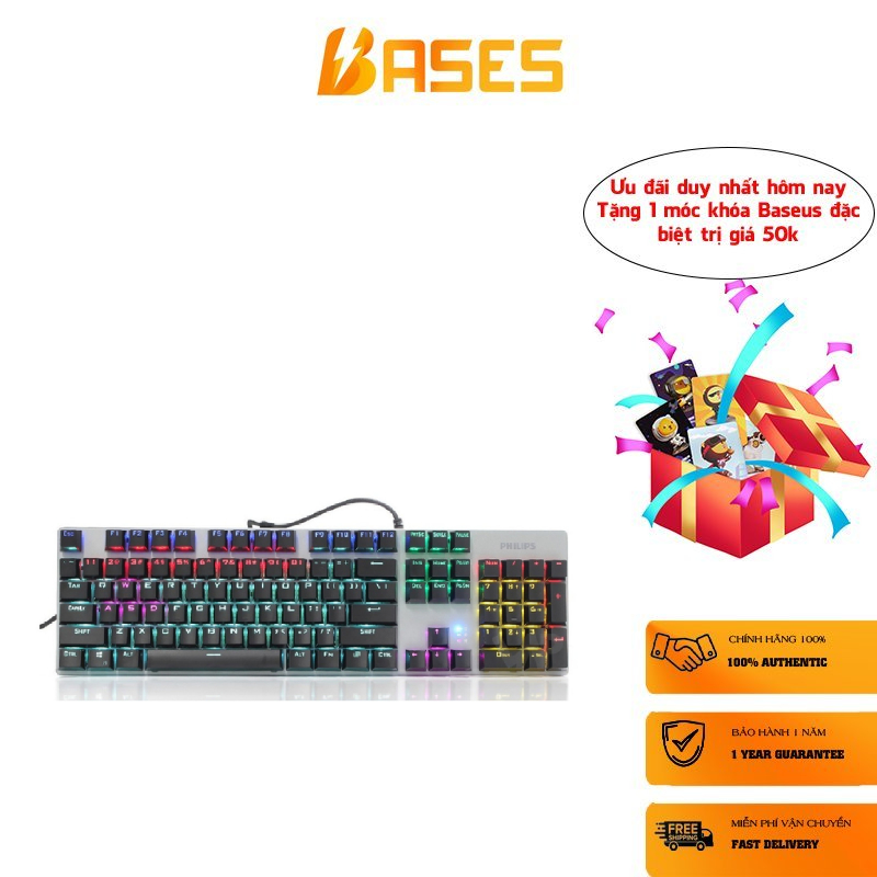 Bàn phím cơ Philips G404 - Switch , đèn RGB. | Shopee Việt Nam
