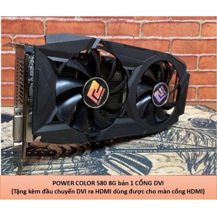 Card Màn Hình VGA PowerColor RX 580 8G | Shopee Việt Nam
