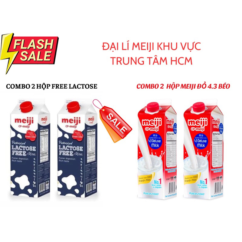Combo 2 Hộp - Sữa tươi meiji thanh trùng đủ loại 28-9/12 | Shopee Việt Nam