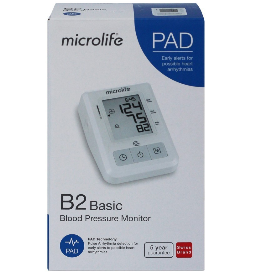 Máy đo huyết áp điện tử Microlife B2 Basic (PAD) - Chính Hãng | Shopee Việt Nam