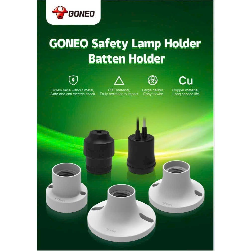 ĐẾ ĐÈN, ĐUÔI ĐÈN GONEO E27- 4A/250V CHỐNG CHÁY, CHỐNG NƯỚC | Shopee ...