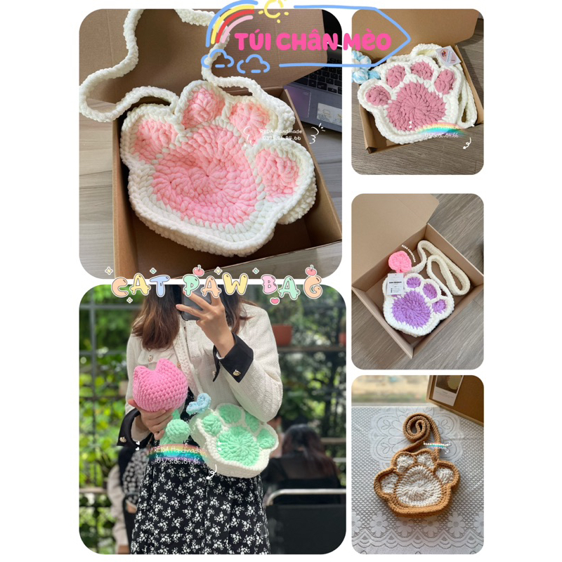 CAT PAW BAG | Túi Chân Mèo siêu cute từ len handmade | Shopee Việt Nam