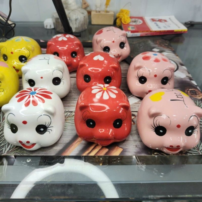 Heo Đất Gốm Sứ Mini Lỗ Tròn Xinh Xắn Tiết Kiệm | Shopee Việt Nam