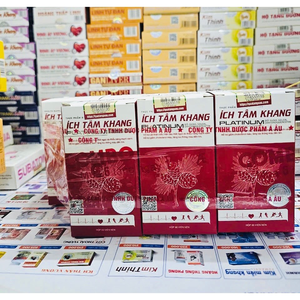Combo mua 6 tặng 1 - Ích Tâm Khang Platinum hỗ trợ cải thiện đau thắt ngực, thiếu máu tim ...