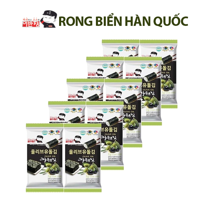 Rong Biển Hàn Quốc Ăn Liền Captain Lee - Vị Ô Liu (2g*10 gói) - Nhập ...