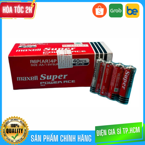 Hộp 40 viên pin AA Maxell Super Power Ace Red 1.5V - Hàng chính hãng ...