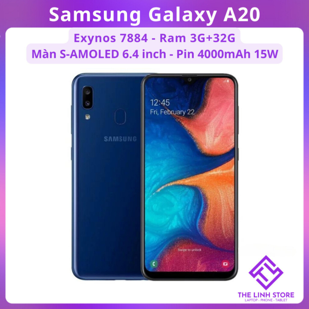 Điện thoại Samsung Galaxy A20 màn SuperAMOLED 6.4 inch - Exynos 7884 ...