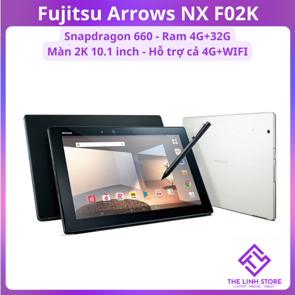 Máy tính bảng Fujitsu Arrows F02K màn 2K 10inch có 4G LTE - Snapdragon ...