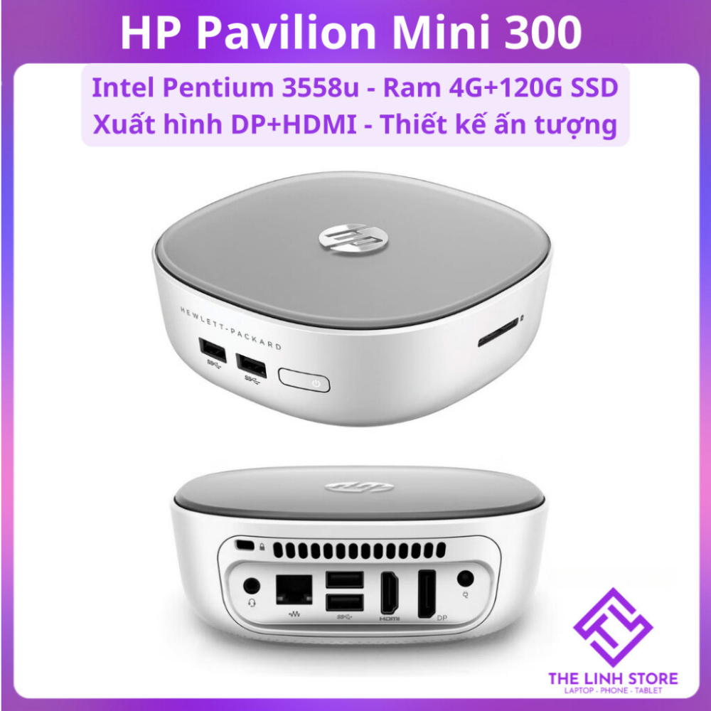 Máy tính Mini PC HP Pavilion Mini 300 có WIFI - Intel 3558u Ram 4G 128G ...