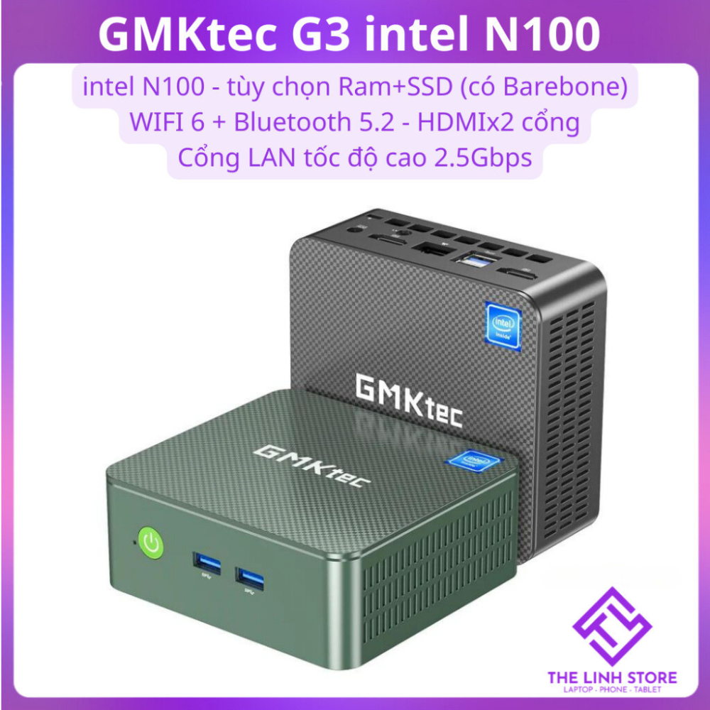 Máy tính Mini PC NUCBOX GMK G3 intel N100 WiFi 6 + Bluetooth 5.2 | Shopee Việt Nam