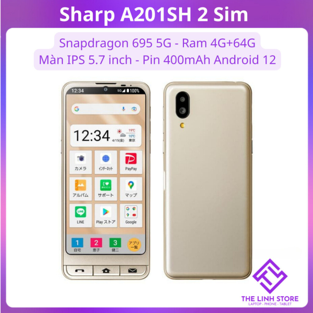 Điện thoại Sharp A201SH hỗ trợ 2 Sim (1 eSim) - Snapdragon 695 5G ...