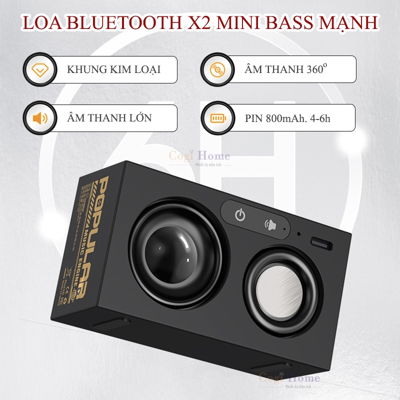 Loa Mini Bluetooth, Loa Không Dây Di Động Âm Bass Cực Chuẩn Âm Thanh To ...