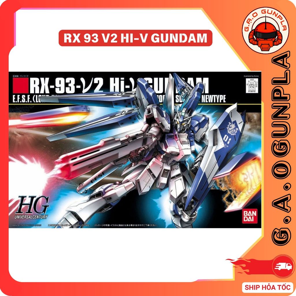 Mô hình lắp ráp Gundam Bandai 1/144 HGUC Hi-νGUNDAM | Shopee Việt Nam