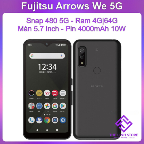 Điện thoại Nhật Fujitsu Arrow We 5G màn 5.7 inch - Snap 480 5G | Shopee ...